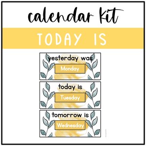 Bee Classroom Decor Calendar Pocket Chart Editable - Etsy