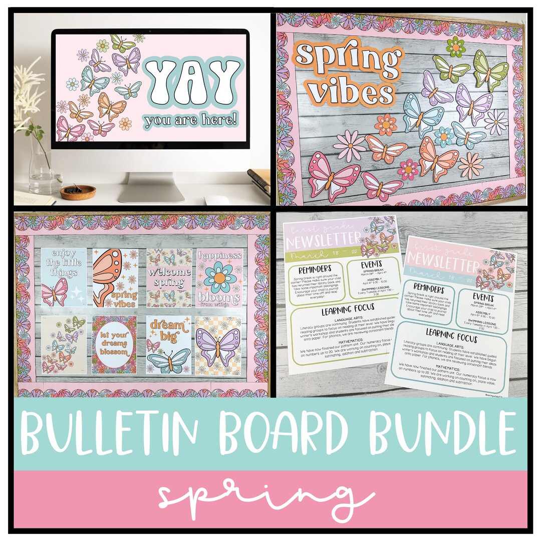 Spring Classroom Decor Bundle, Bulletin Board, Posters, Classroom ...