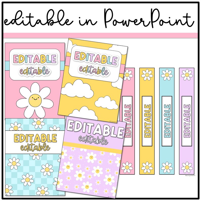 Pastel Dreams Binder Covers | Editable | Cloud Classroom Decor - Etsy