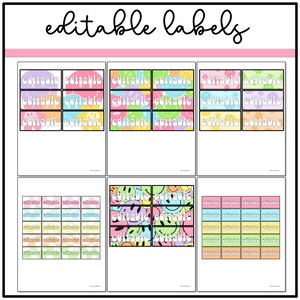 Retro Pastel Teacher Toolbox Labels | Happy Classroom Decor - Etsy