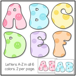 Retro Pastel Bulletin Board Letters | Varsity Patch Letters - Etsy
