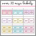 Pastel Dreams Name Tags and Labels | Editable - Etsy