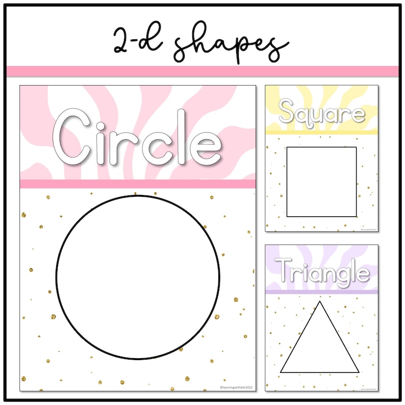 Retro Pastel Shape Posters Classroom Decor - Etsy