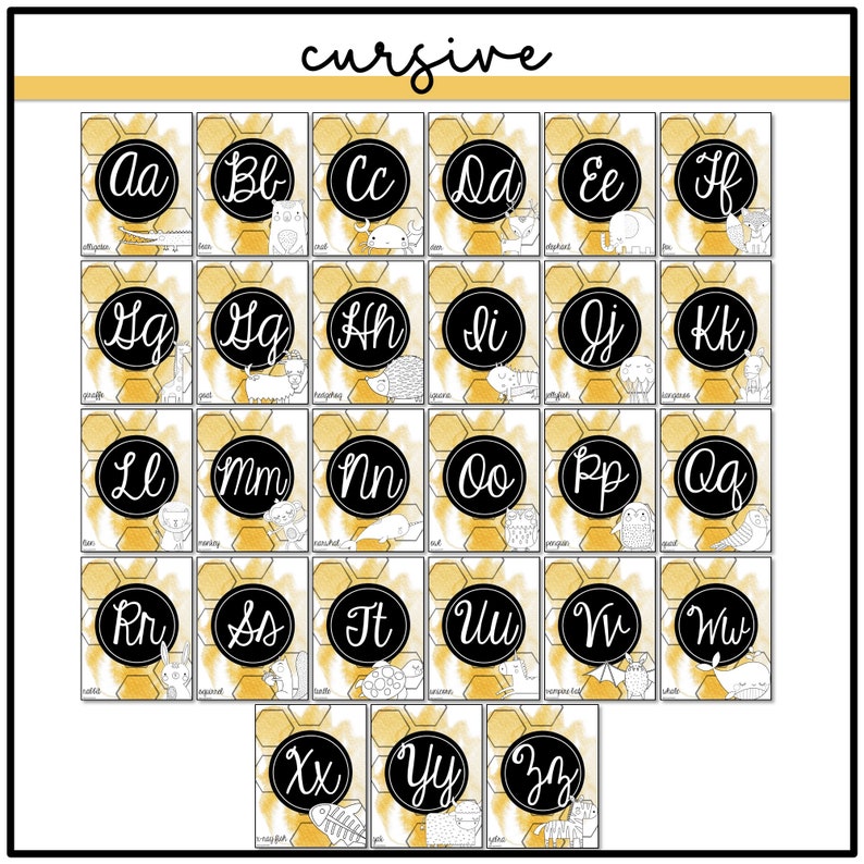 Bee Classroom Decor | Alphabet Posters | Number Posters | Word Wall ...