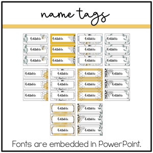 Bee Classroom Decor | Name Tags | Classroom Labels | Editable - Etsy