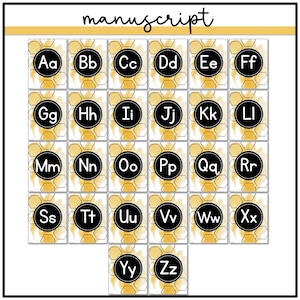 Bee Classroom Decor | Alphabet Posters | Number Posters | Word Wall - Etsy
