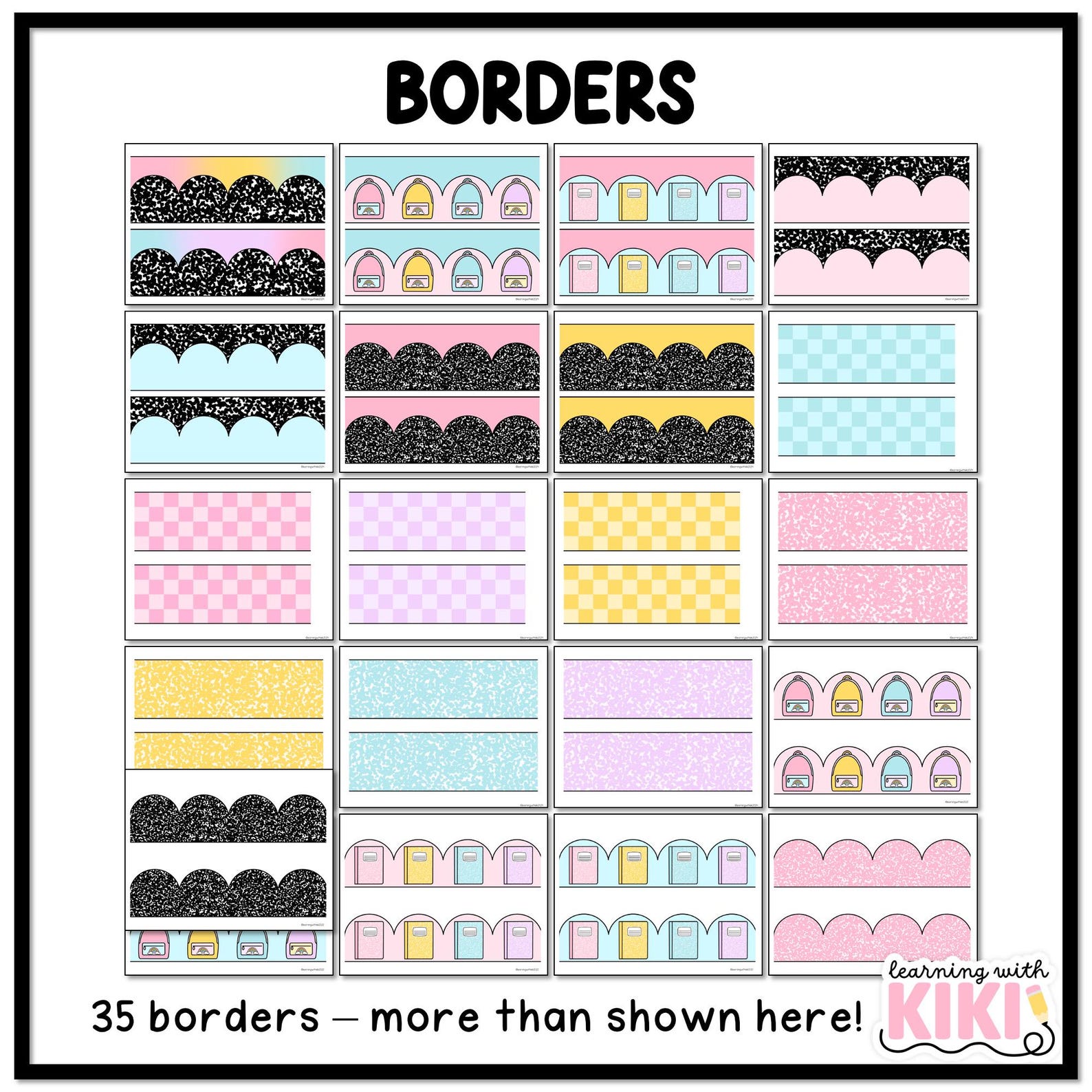 Back to School Bulletin Board Kit, Classroom Decor, Pastel Trendy ...