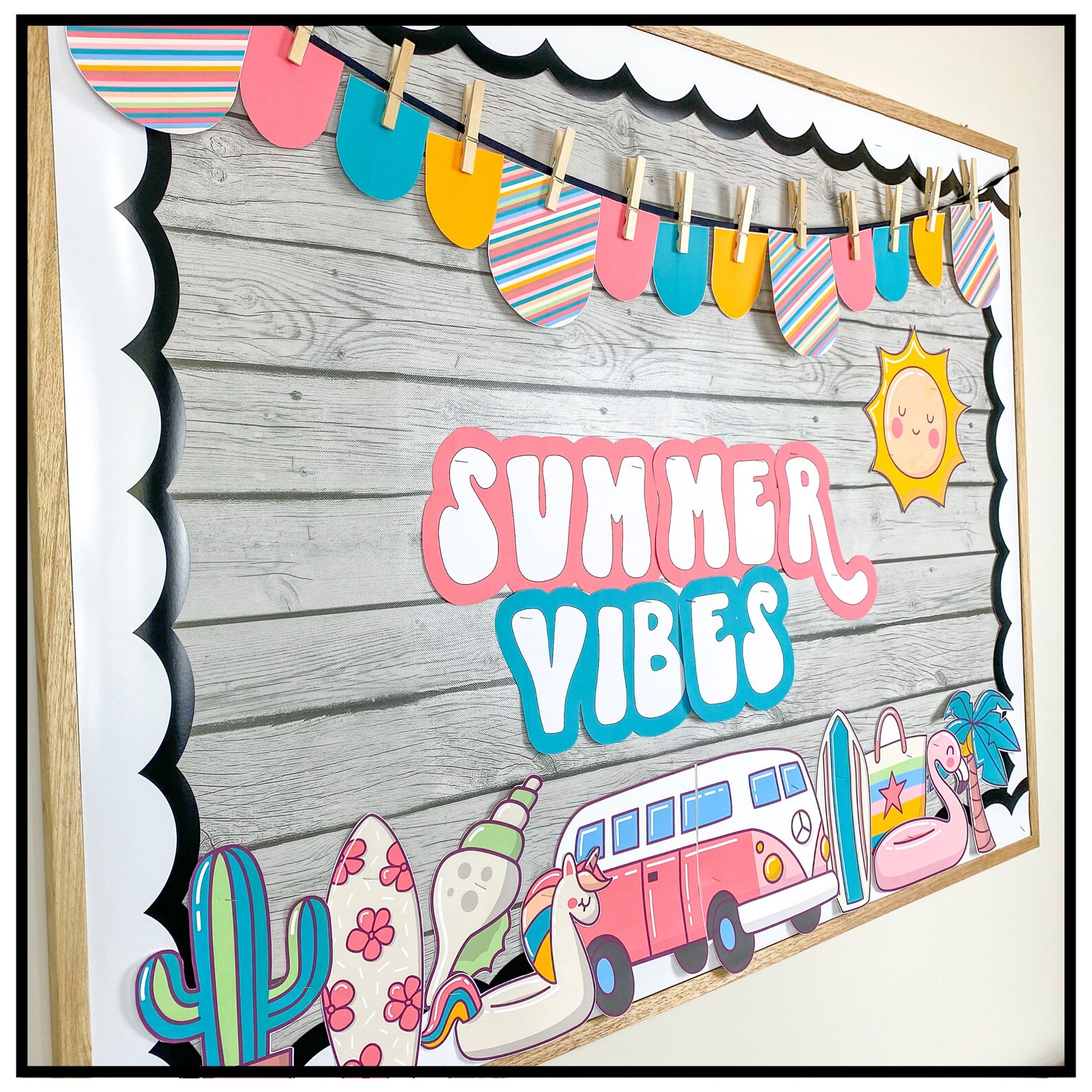 Summer Bulletin Board Kit Classroom Decor Retro - Etsy
