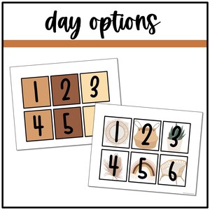 MODERN BOHO Calendar Pocket Chart Desert Neutral Classroom - Etsy