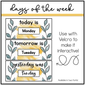 Bee Classroom Decor Calendar | Pocket Chart | Editable - Etsy