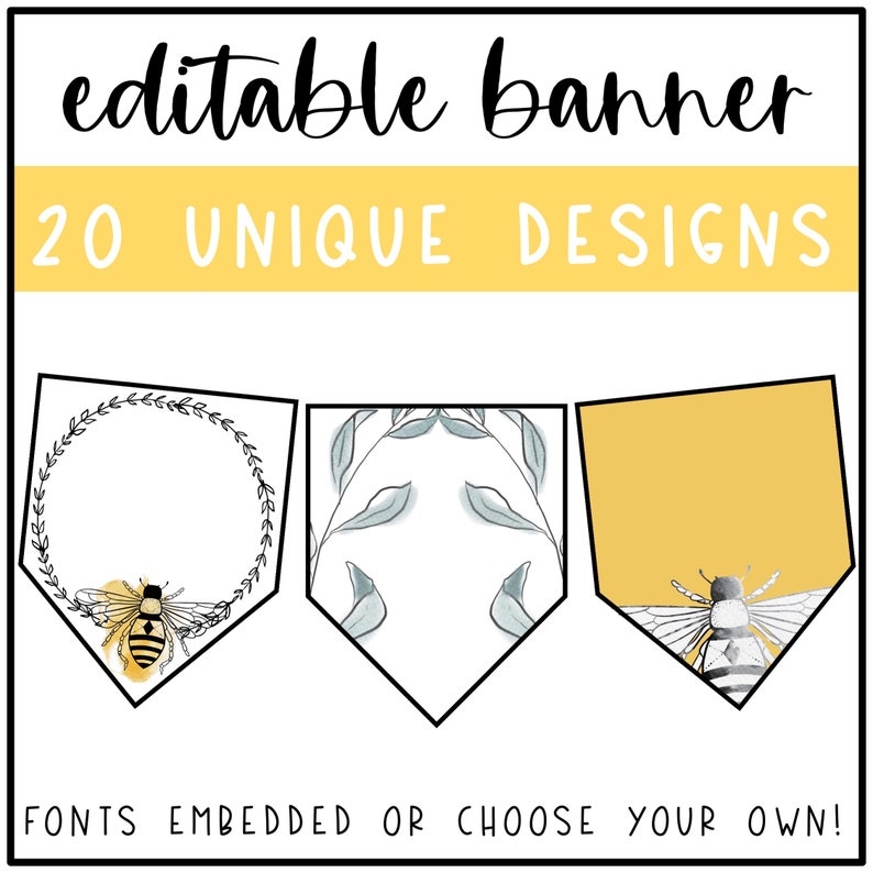 Bee Classroom Decor Bunting Banner Bulletin Board - Etsy