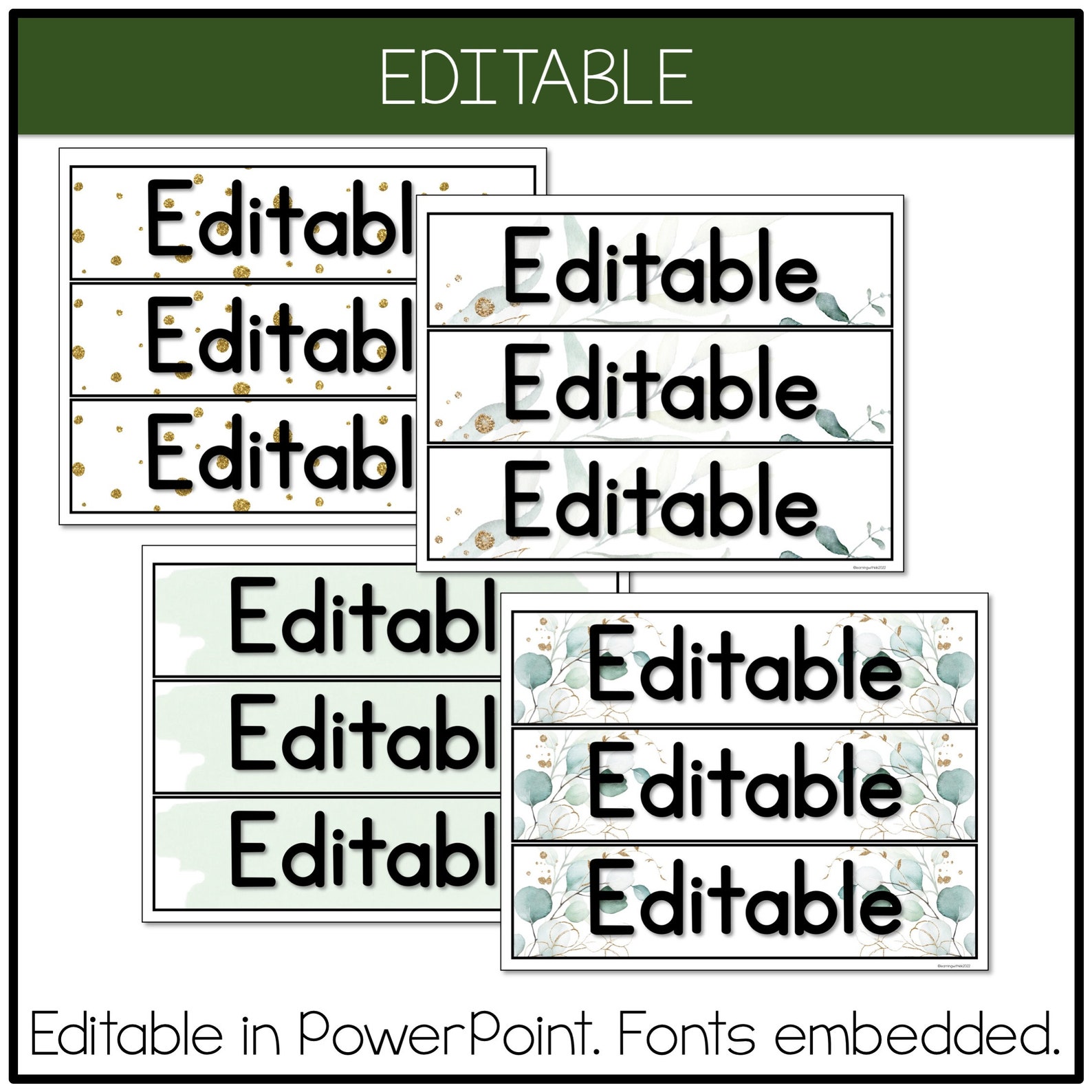 Eucalyptus and Gold Flip Calendar Botanical - Etsy