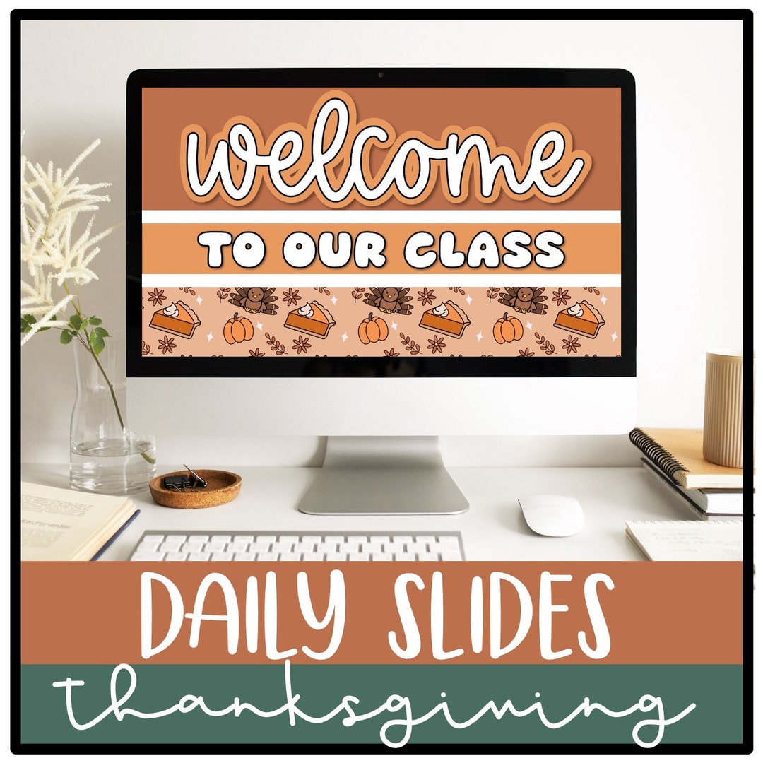 Thanksgiving Daily Google Slides and Powerpoint Templates With Timers ...