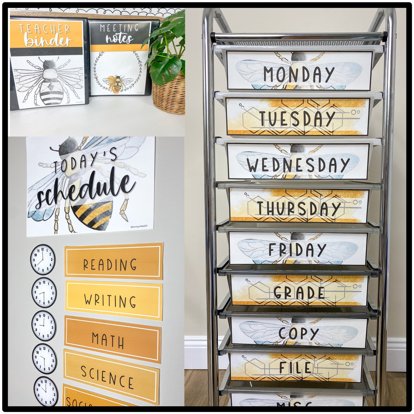 Bee Classroom Decor Bundle Editable - Etsy