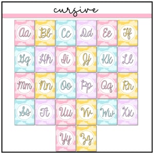 Pastel Dreams Alphabet Posters | Calm Classroom Decor - Etsy