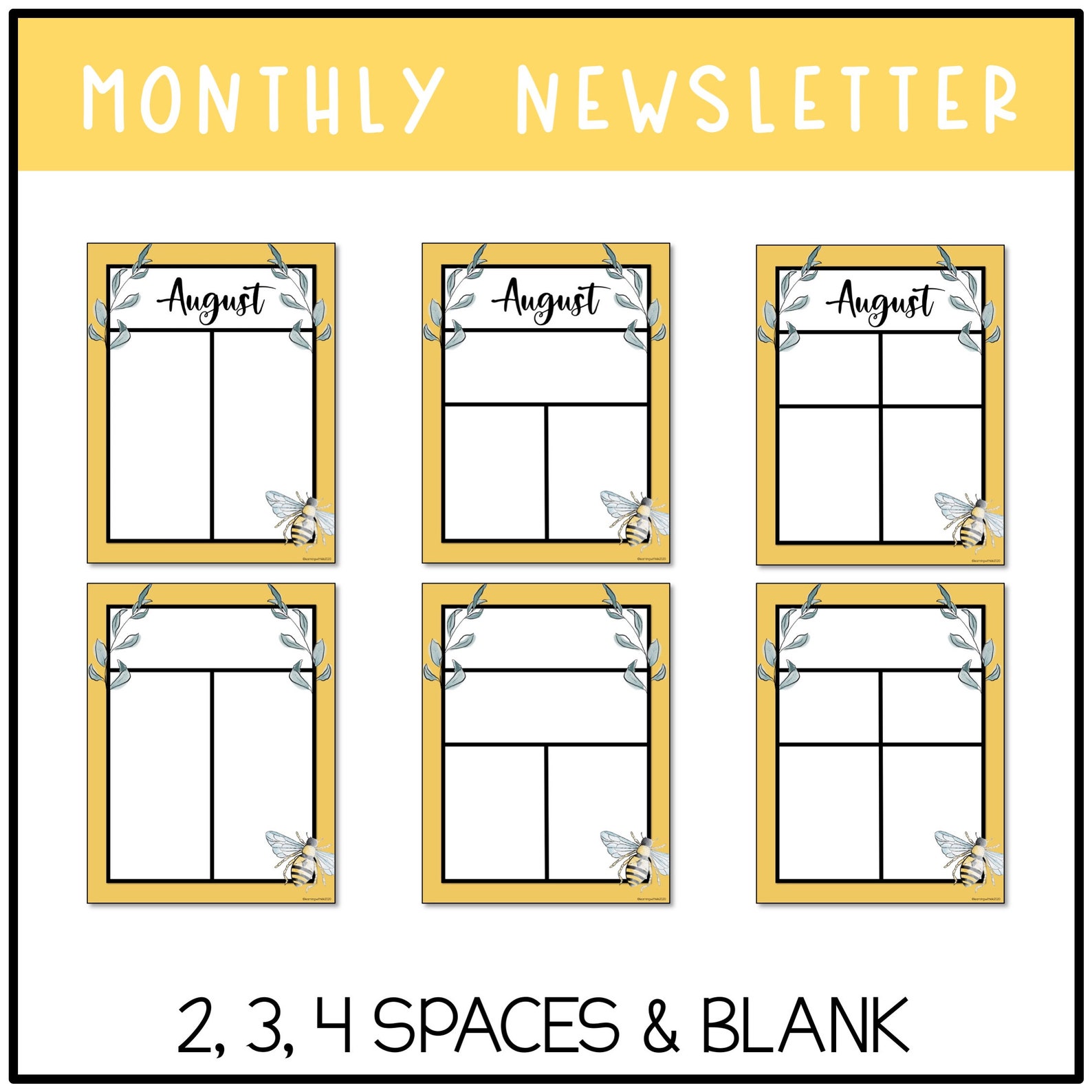 Bee Classroom Decor Classroom Newsletter - Etsy