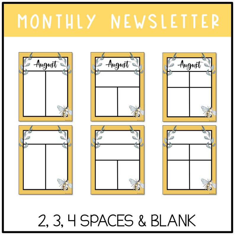 Bee Classroom Decor Classroom Newsletter - Etsy