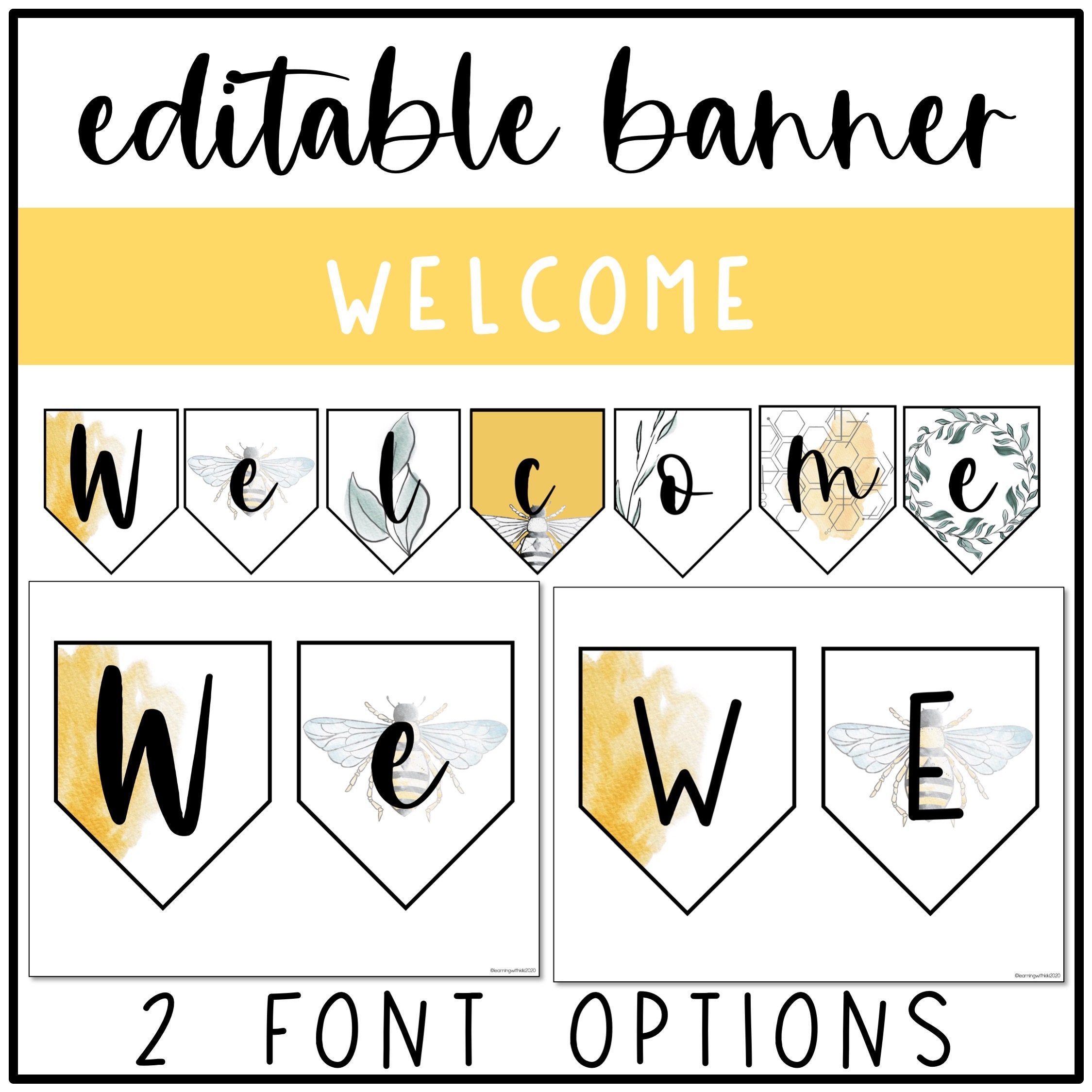 Bee Classroom Decor Bunting Banner Bulletin Board - Etsy