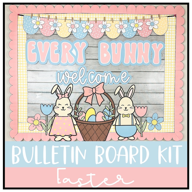 Easter Bulletin Board Kit, Classroom Decor - Etsy
