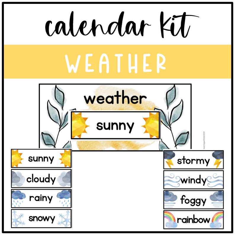 Bee Classroom Decor Calendar Pocket Chart Editable - Etsy