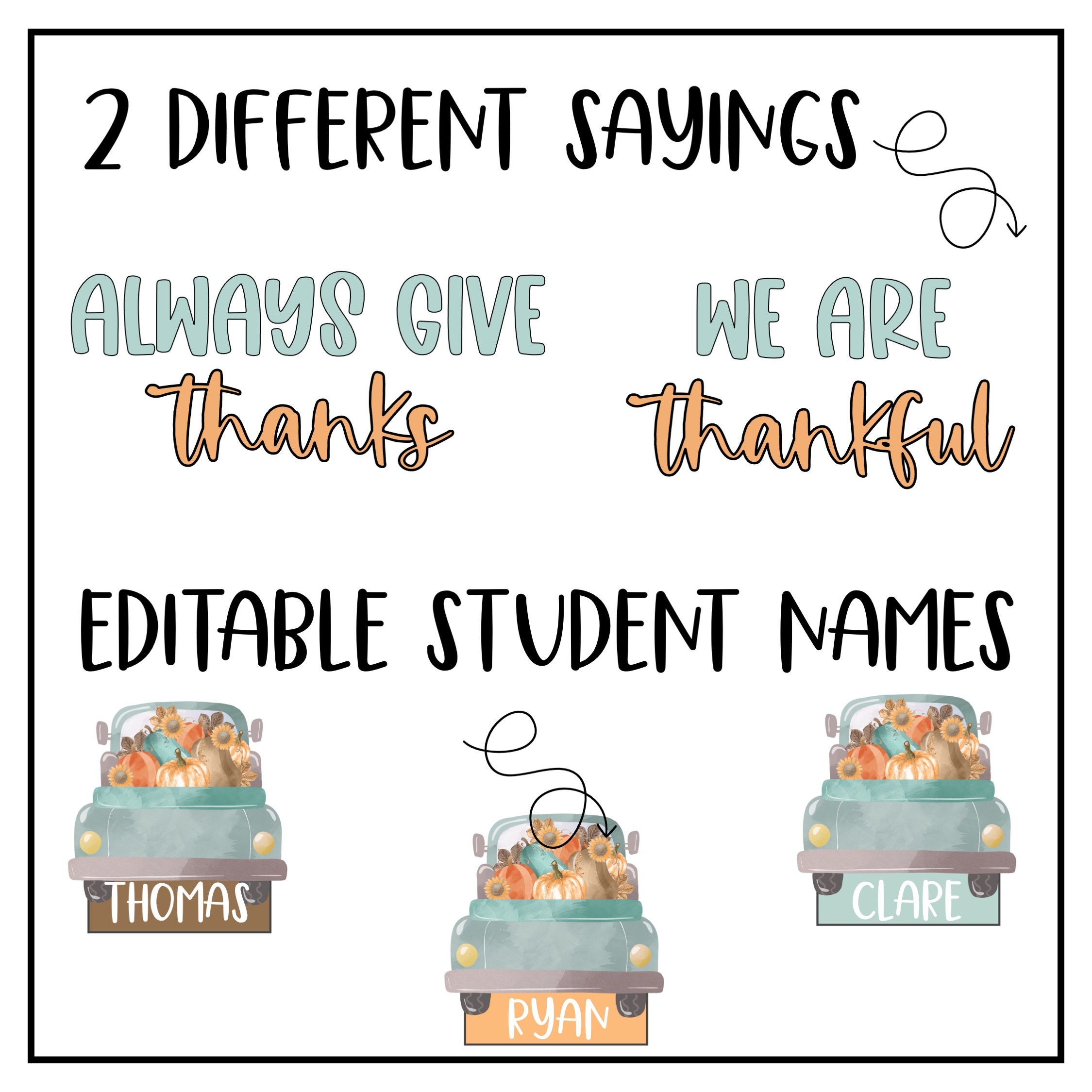 Thanksgiving Bulletin Board Boho Rainbow Classroom Decor - Etsy