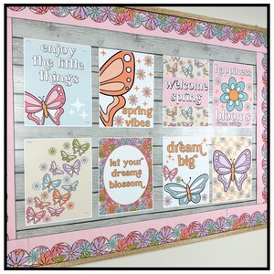 Spring Classroom Posters, April Bulletin Board, Butterfly Classroom ...