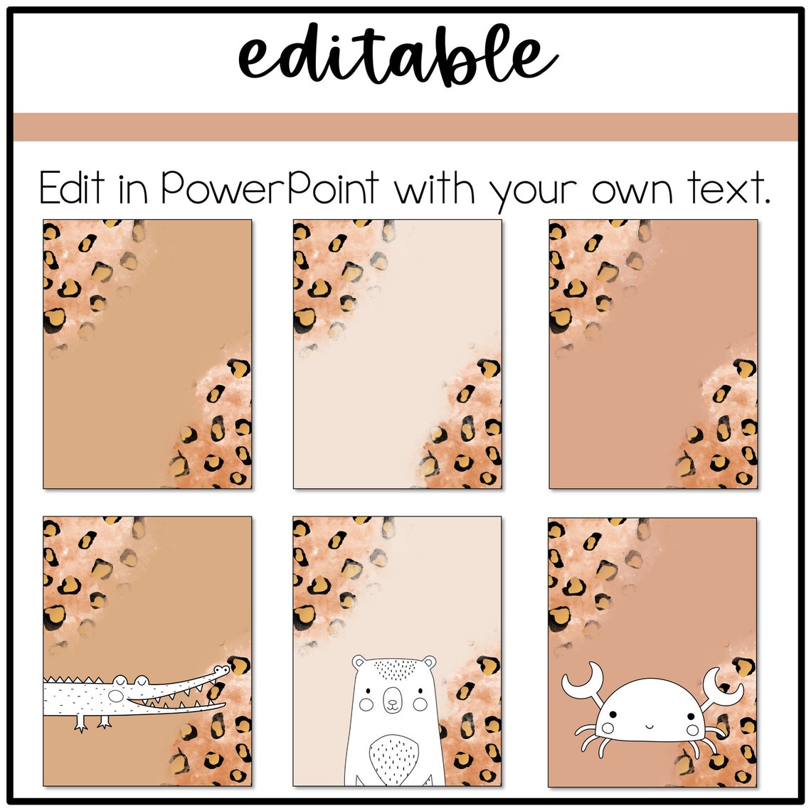 MODERN LEOPARD Alphabet Posters Cheetah Classroom Decor - Etsy
