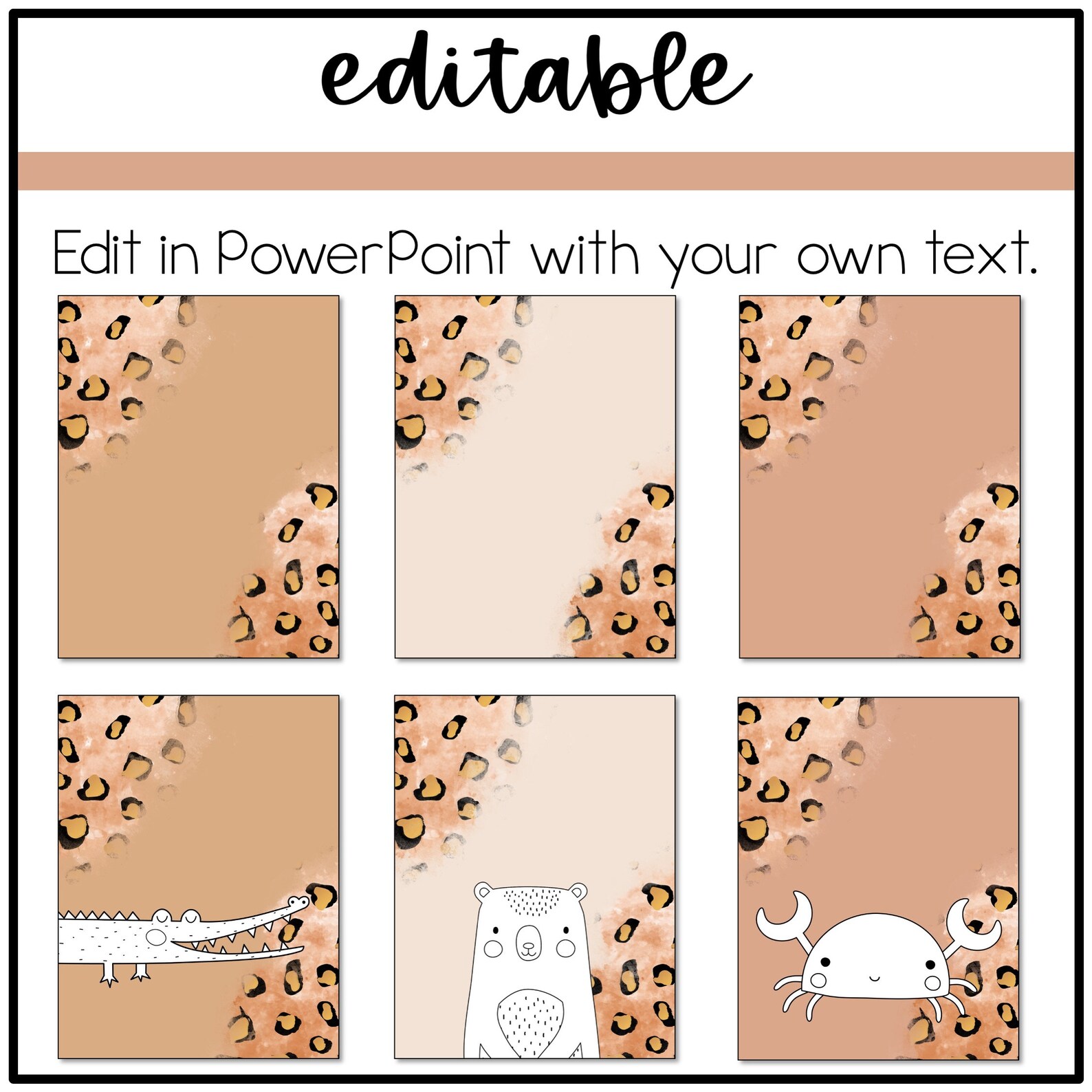 MODERN LEOPARD Alphabet Posters Cheetah Classroom Decor - Etsy