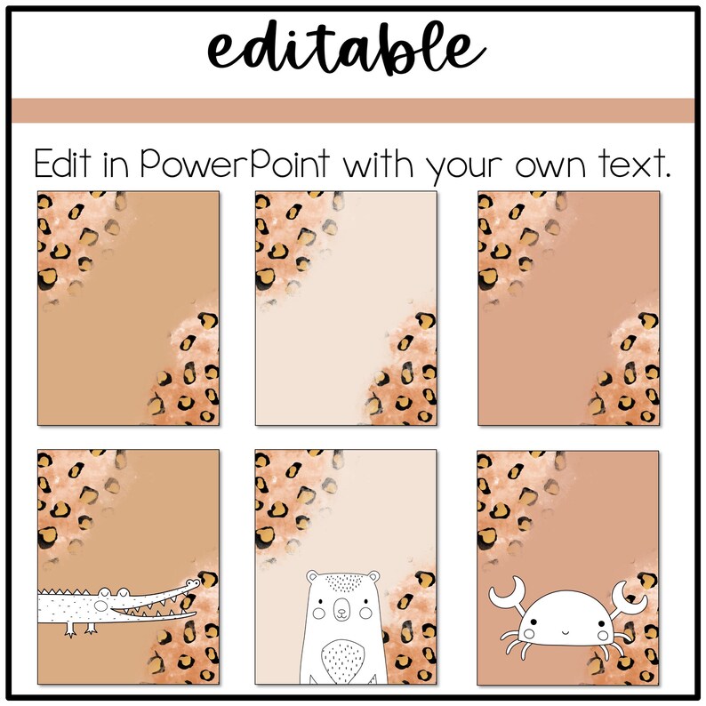 MODERN LEOPARD Alphabet Posters Cheetah Classroom Decor - Etsy