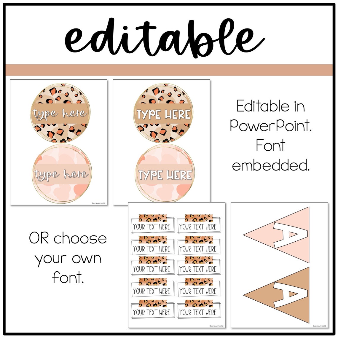 MODERN LEOPARD Birthday Display Cheetah Classroom Decor - Etsy