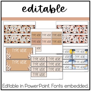 MODERN LEOPARD Calendar Pocket Chart Cheetah Classroom - Etsy