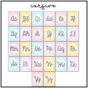 Pastel Dreams Alphabet Posters | Calm Classroom Decor - Etsy