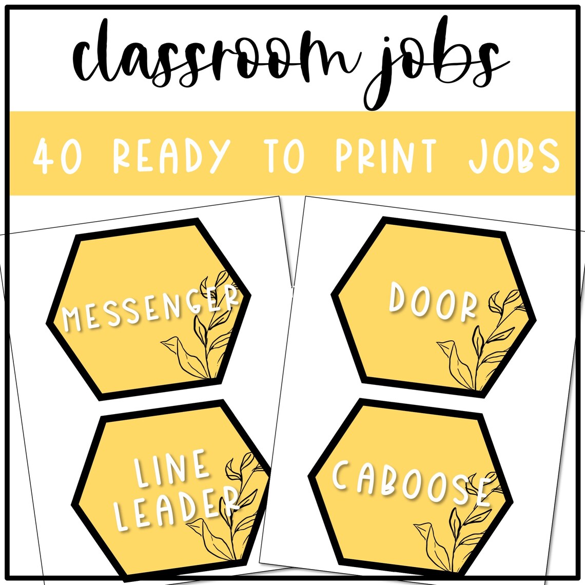 Bee Classroom Decor Classroom Jobs - Etsy