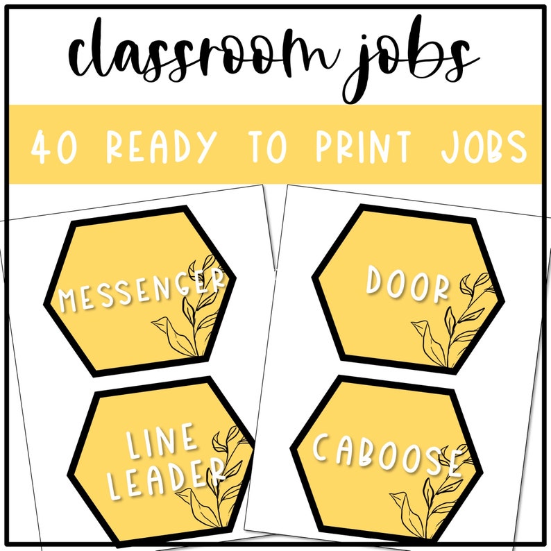 Bee Classroom Decor Classroom Jobs - Etsy
