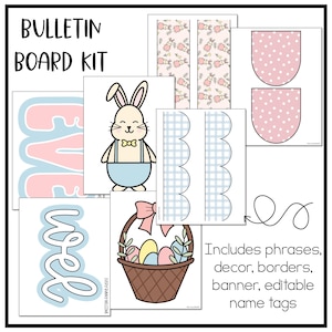 Easter Bulletin Board Kit, Classroom Decor - Etsy