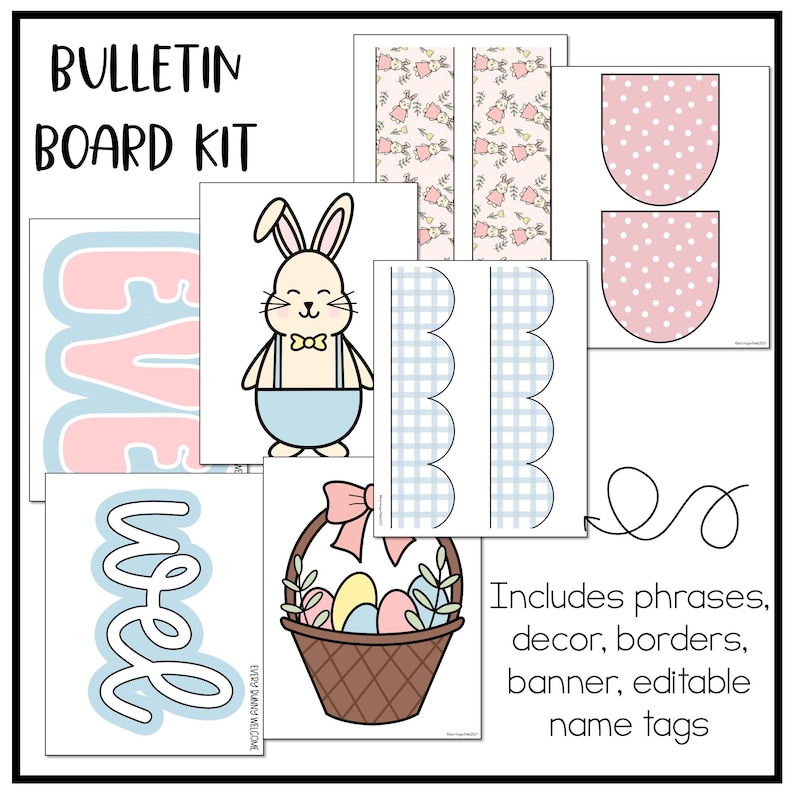 Easter Bulletin Board Kit, Classroom Decor - Etsy