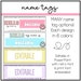 Retro Pastel Name Tags | Classroom Labels | Editable - Etsy