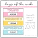 Classroom Calendar Display Pocket Chart Pastel Dreams Editable ...