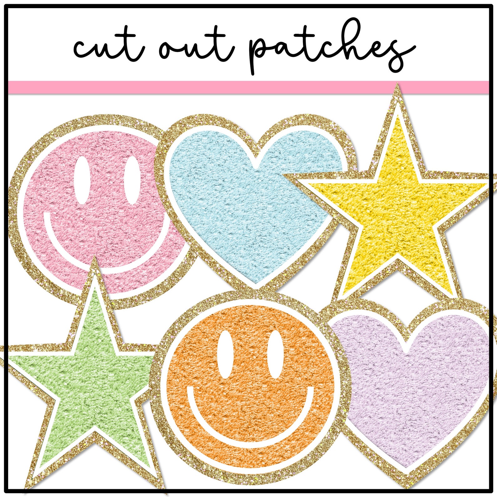 Retro Pastel Bulletin Board Letters Smile Patches - Etsy