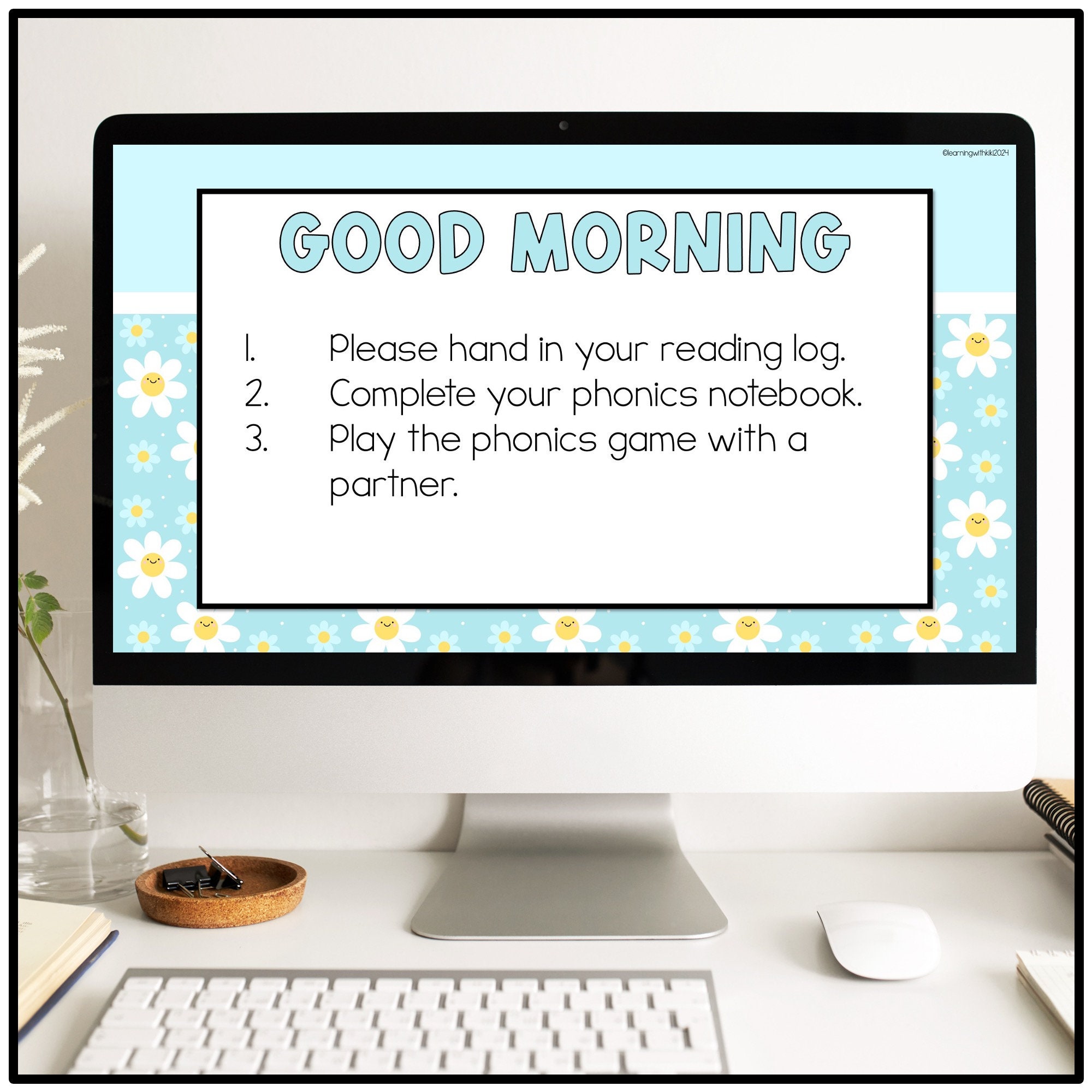 Pastel Powerpoint and Google Slides™ Templates for Teachers With Timers ...