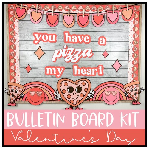 Valentines Day Bulletin Board Kit Retro Valentine Bulletin - Etsy