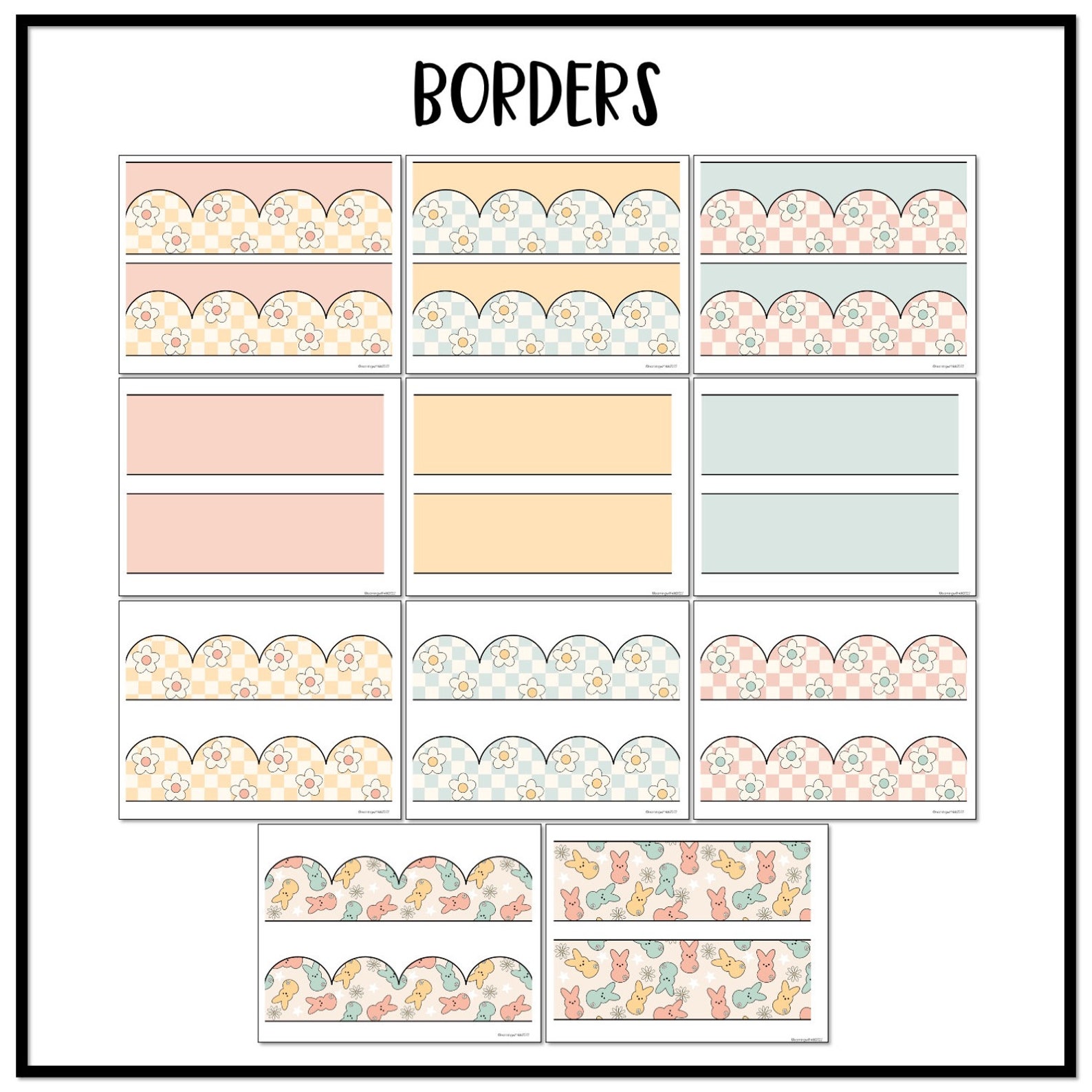 Easter Bulletin Board, Printable Easter Classroom Decor, Retro Groovy ...