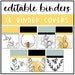 Bee Binder Covers Editable Bee and Eucalyptus Classroom - Etsy
