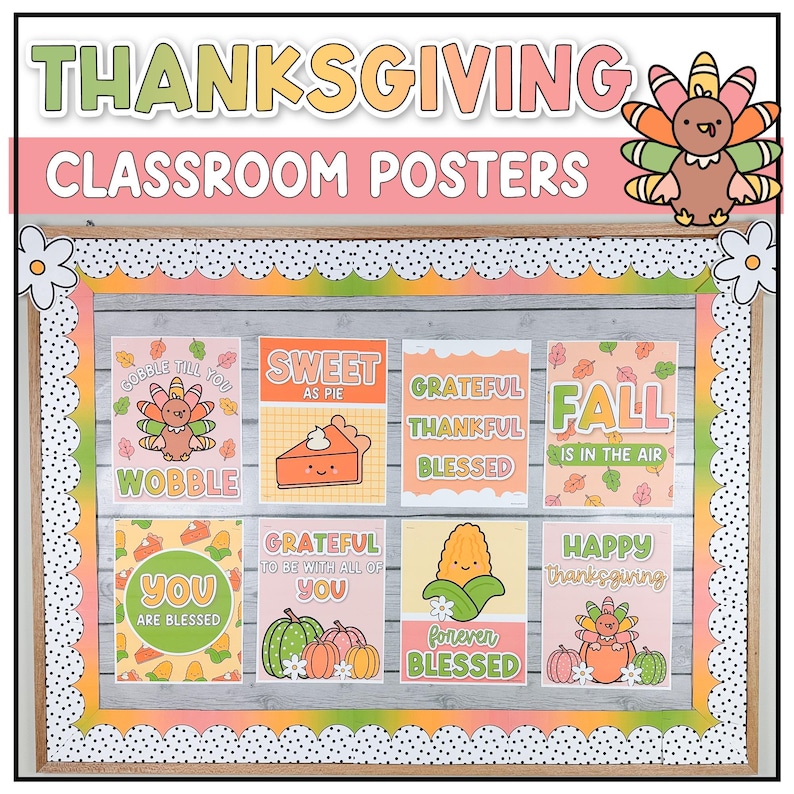 Thanksgiving Classroom Posters | Classroom Decor | November | Bulletin ...