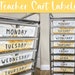 BEE 10 Drawer Rolling Cart Labels | Teacher Cart | Bee and Eucalyptus ...