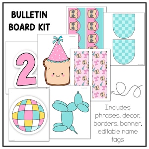New Year Bulletin Board Kit | Classroom Decor | Toast to the New Year ...