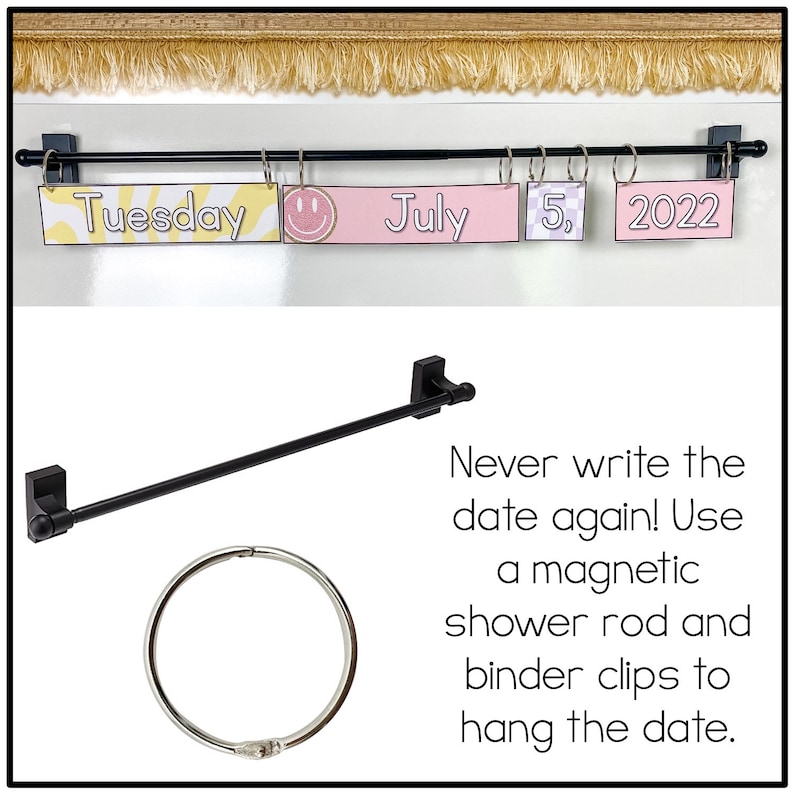 Retro Pastel Flip Calendar Varsity Patch - Etsy