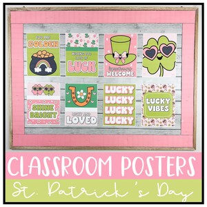 St. Patrick's Day Classroom Posters | Classroom Decor | Retro - Etsy