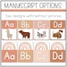 BOHO NEUTRALS Alphabet Posters | Boho Rainbow Classroom Decor - Etsy