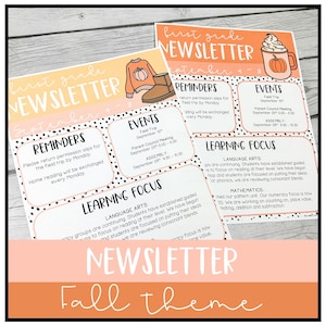 Fall Newsletter Template - Etsy